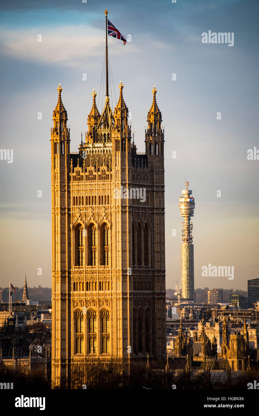 Victoria Tower Houses of Parliament Stock Photo - Alamy