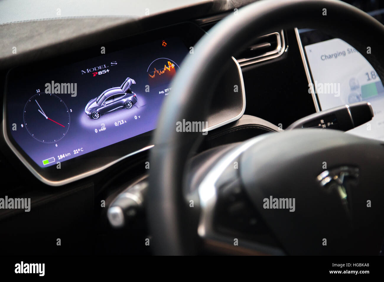 Interior tesla model autopilot hi-res stock photography and images - Alamy