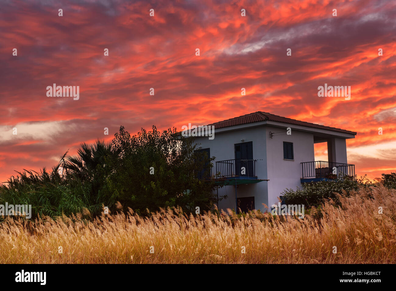 Cyprus colorful sunrise Stock Photo - Alamy