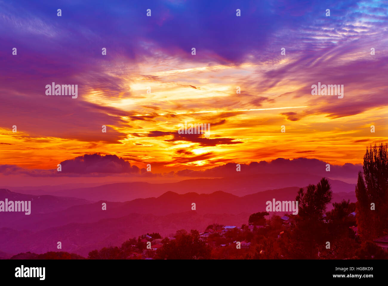 Amazing mountain landscape Stock Photo - Alamy