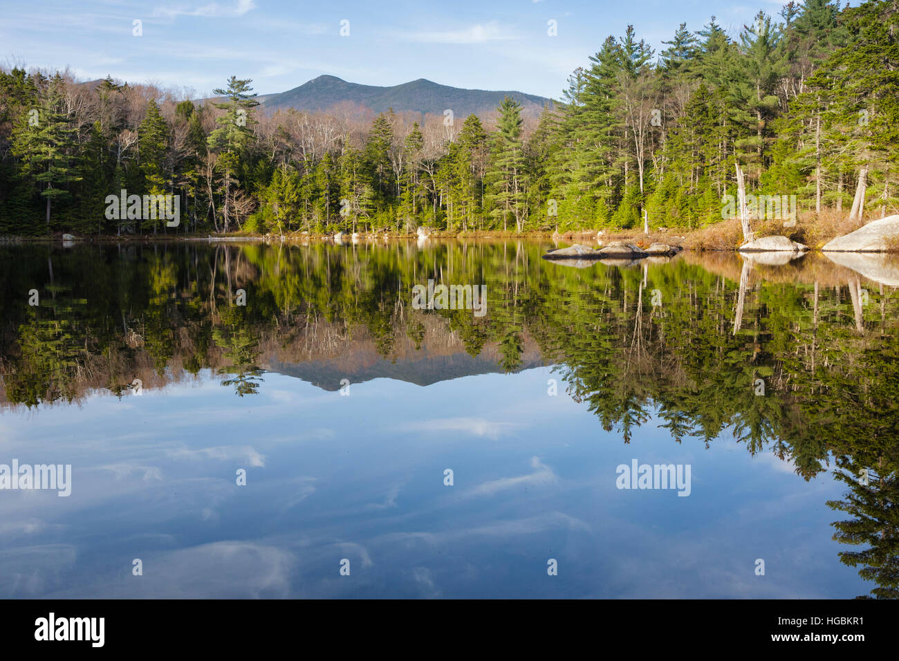 Black Pond on the side of Black Pond Trail in Lincoln, New Hampshire ...