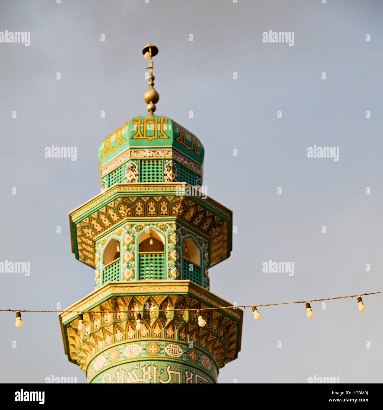 in iran islamic mausoleum old architecture mosque minaret near the sky Stock Photo - Alamy