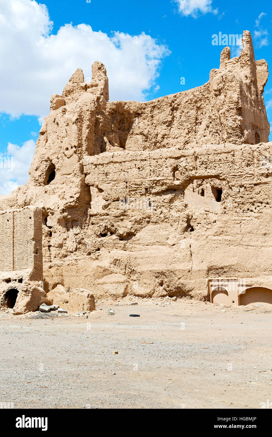 in iran old door near the castle brick and antique construction Stock ...