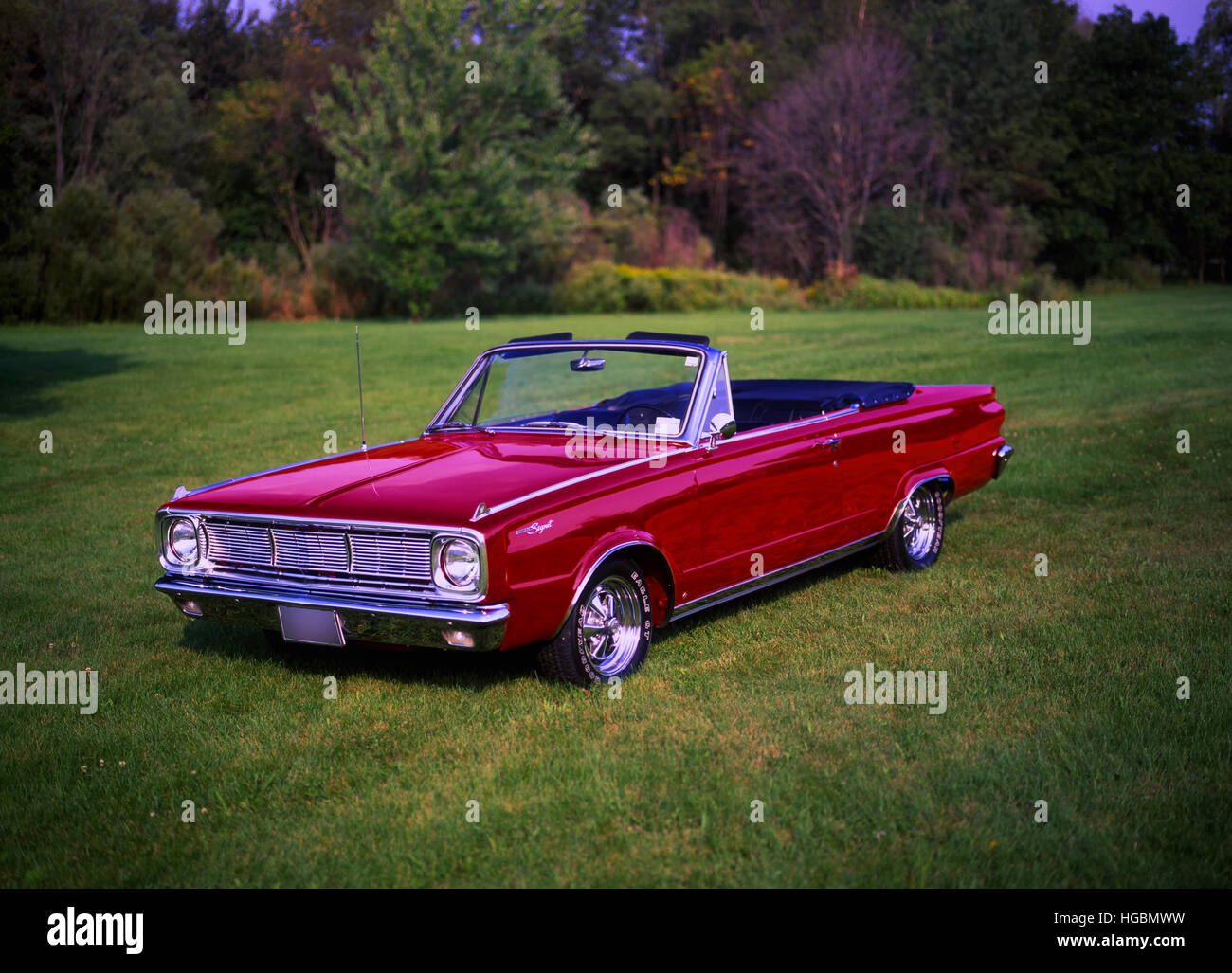 Vintage 1966 plymouth valiant signet red hi-res stock photography and ...