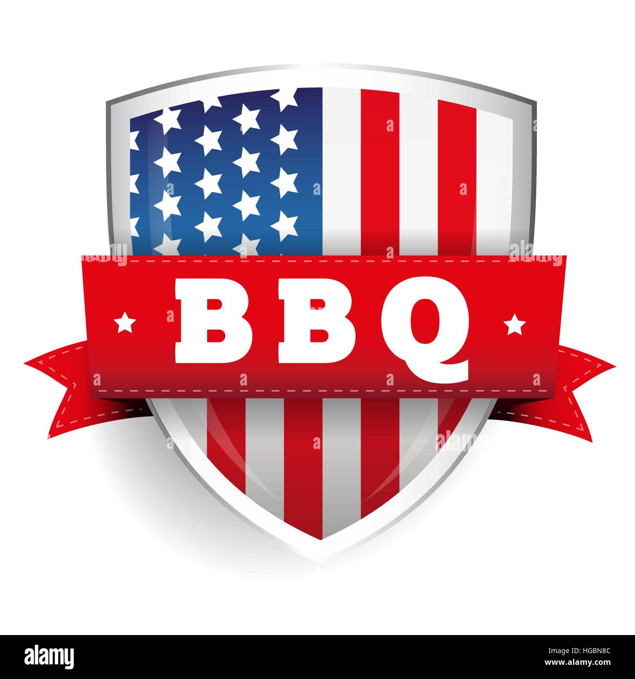 Barbecue vintage shield with USA flag Stock Vector Image & Art - Alamy