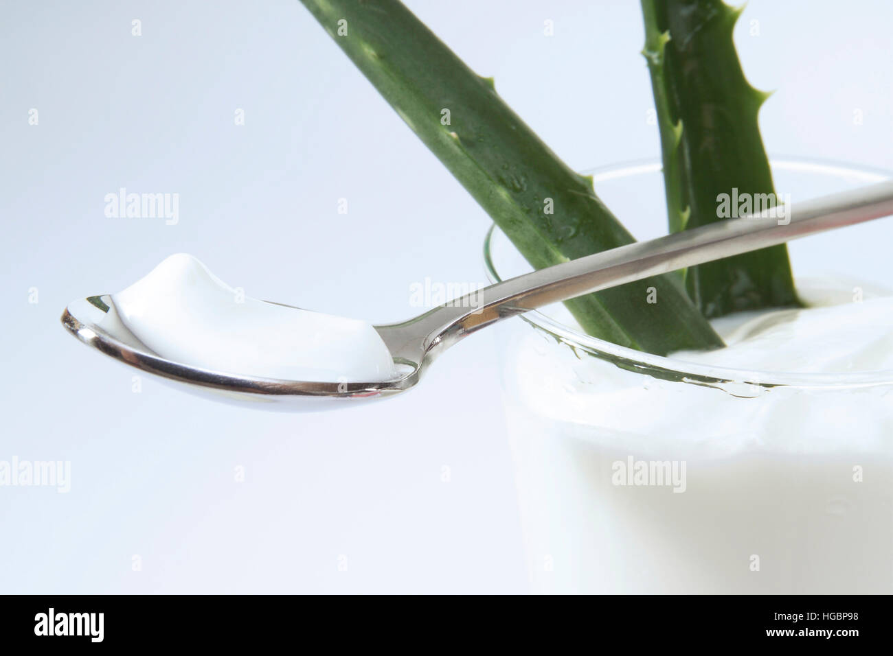 Aloe Vera yogurt Stock Photo - Alamy