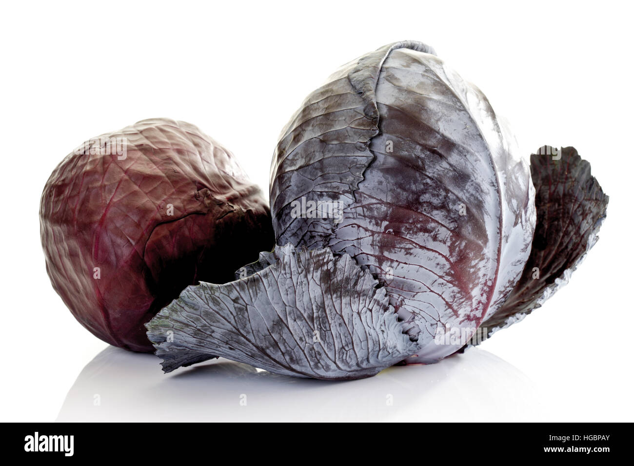 Two heads of red cabbage Stock Photo - Alamy