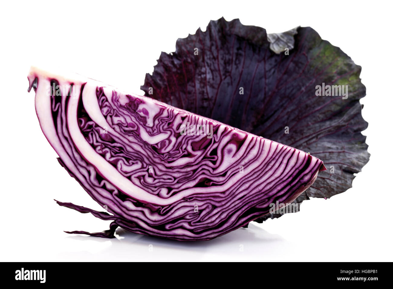 Red cabbage, a quarter Stock Photo - Alamy
