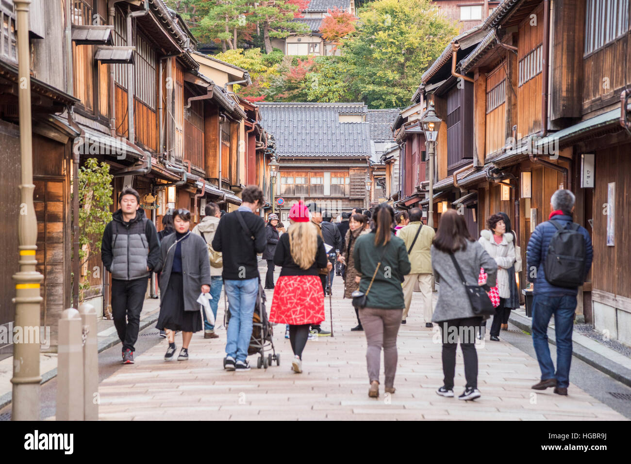 Higashi Chaya District, Kanazawa City, Ishikawa Prefecture, Japan Stock ...