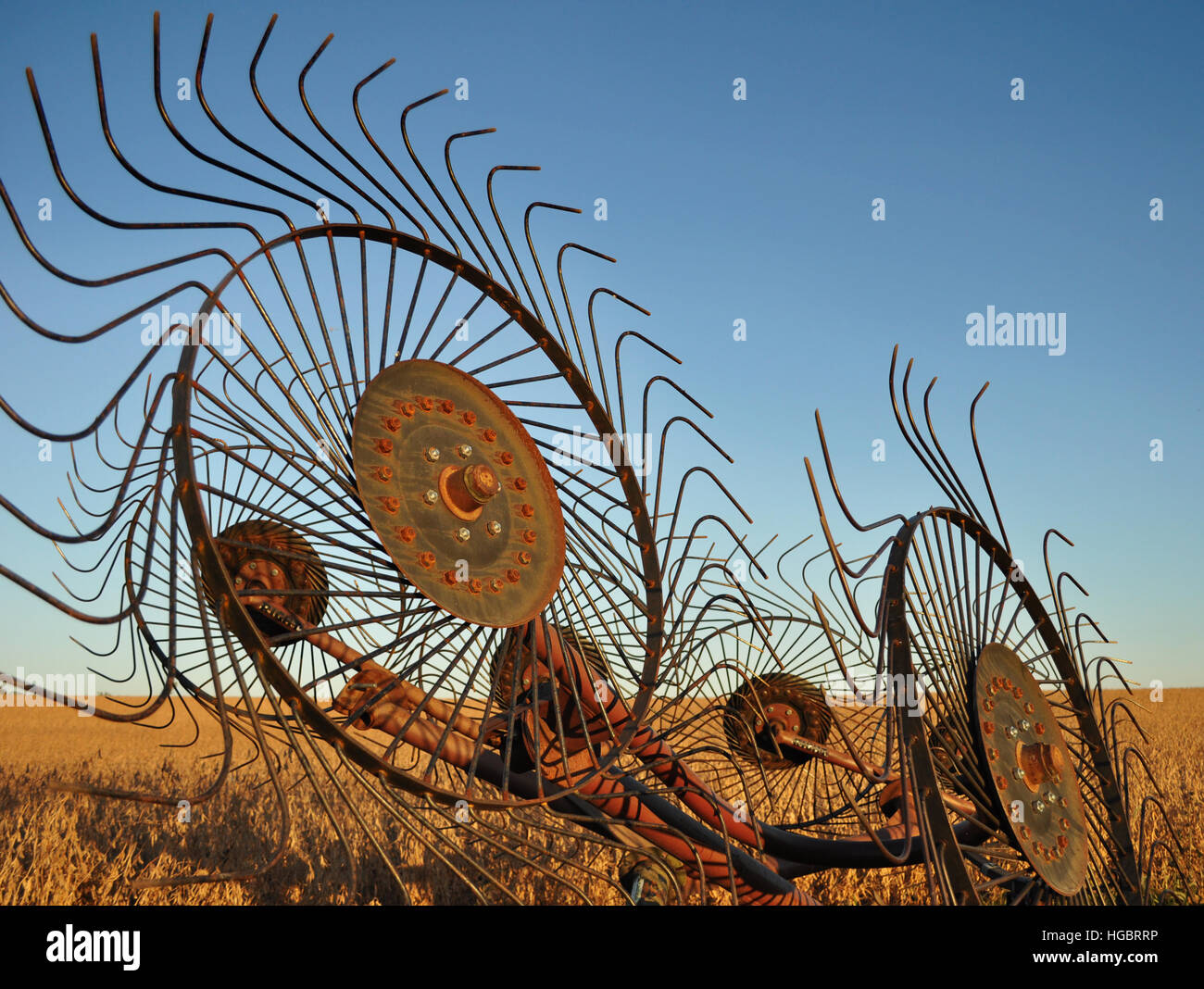 The old hay rake hi-res stock photography and images - Alamy