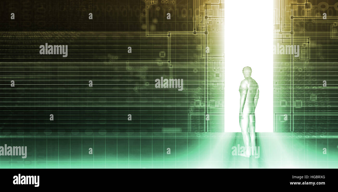 Digital Technology Concept and System Network Art Stock Photo - Alamy