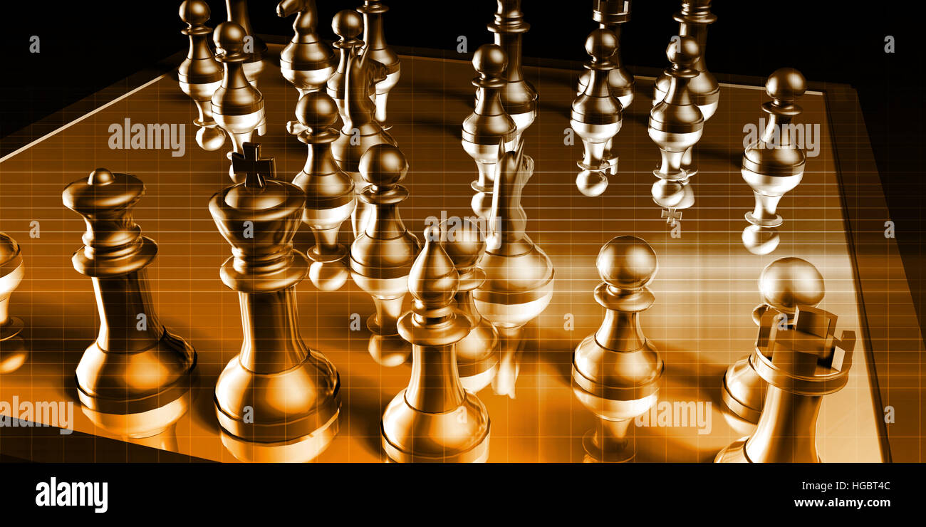 Strategic Management and Business War Chess Concept Stock Photo - Alamy