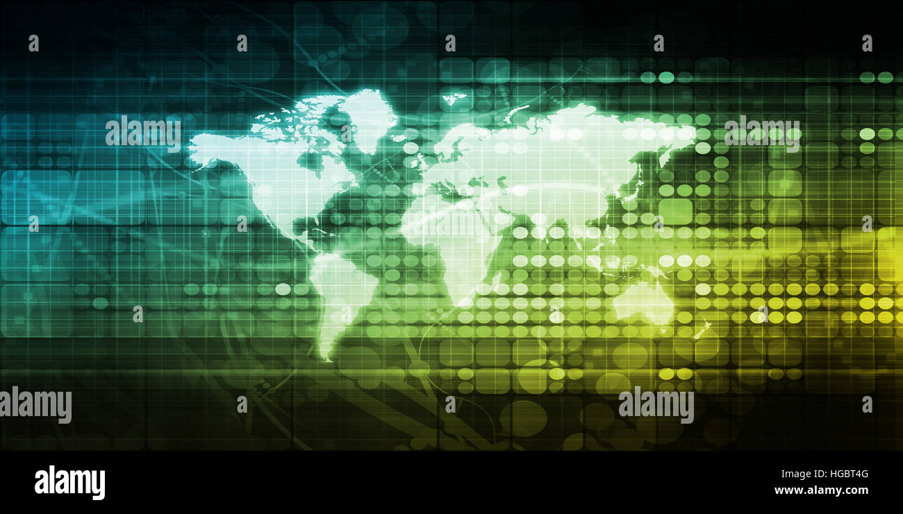 Global Access of Service and Technology Solutions System Stock Photo ...