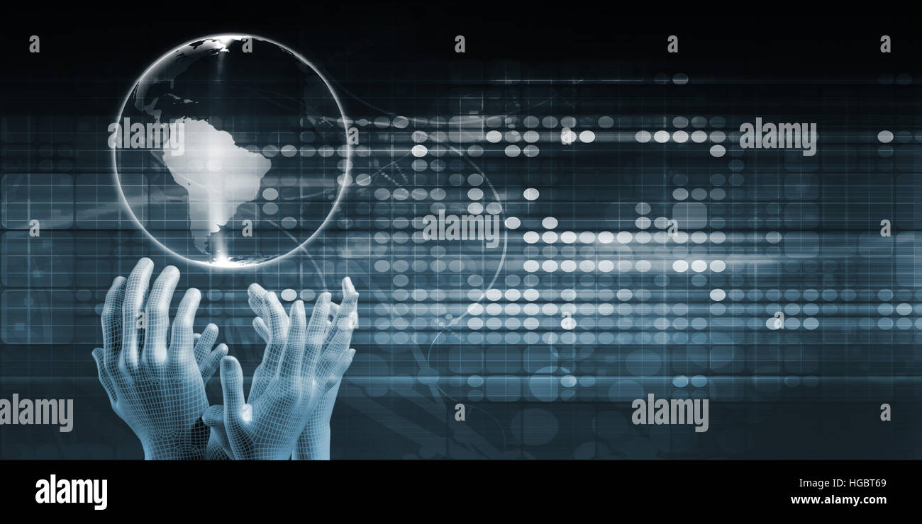 Global Connection and Communications Platform System Art Stock Photo ...