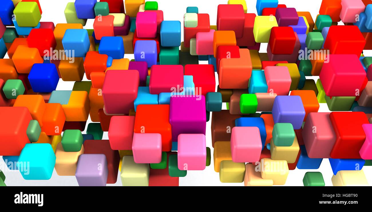 Random geometric shapes 3d hi-res stock photography and images - Alamy