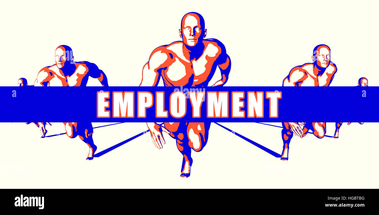 Employment as a Competition Concept Illustration Art Stock Photo - Alamy