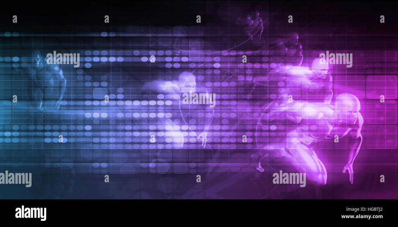 Business Team Running with Clear Direction and Vision Stock Photo - Alamy