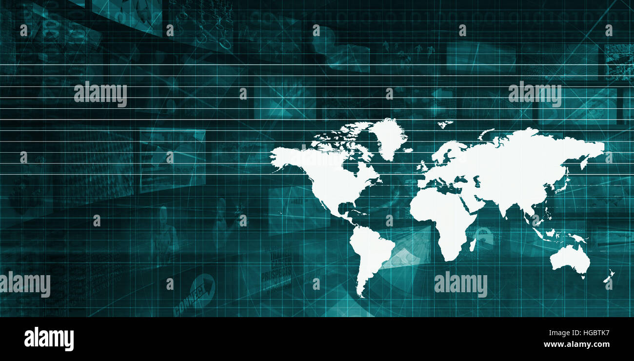 Globalization as an International Business Abstract Art Stock Photo - Alamy