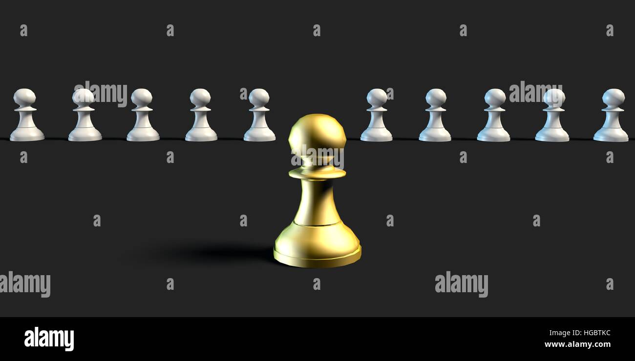 Effective Leader and Management Business Chess Strategy Concept Stock ...