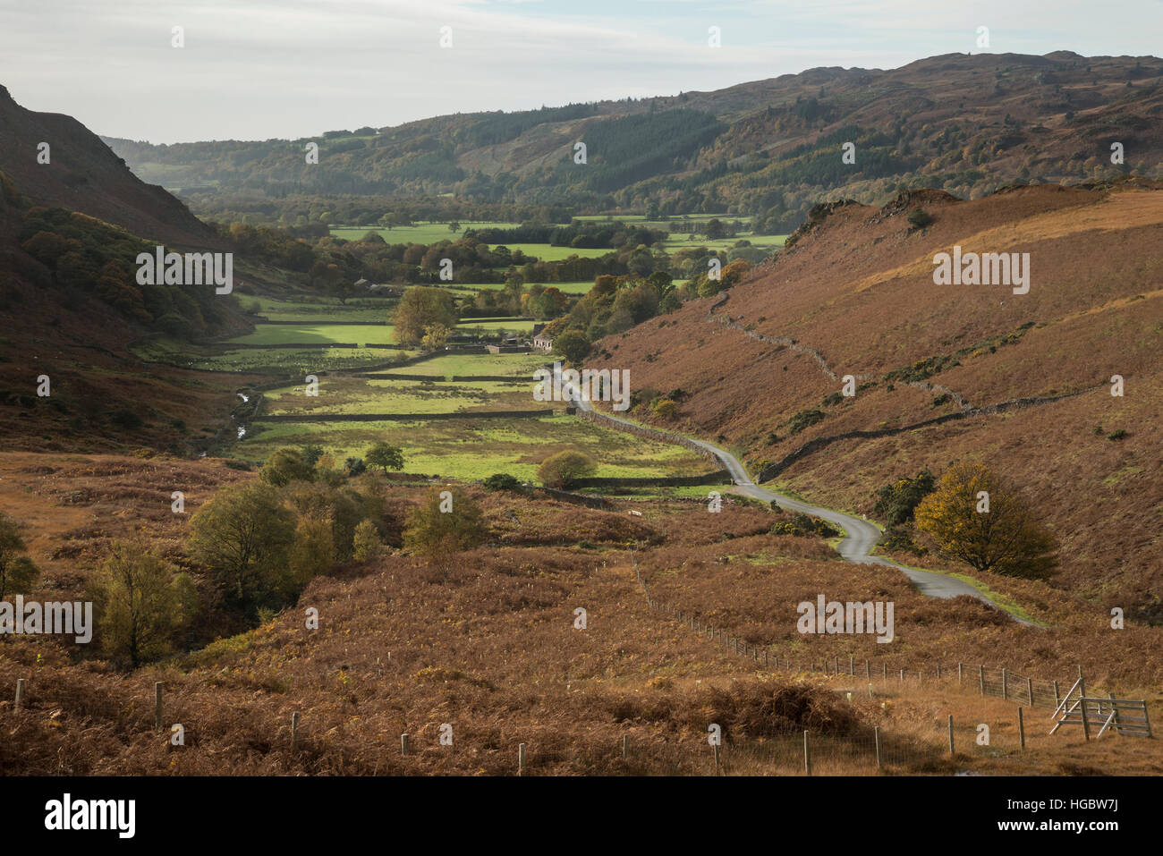 Beautiful Autumn Fall landscape image of wide countryside in Lake ...