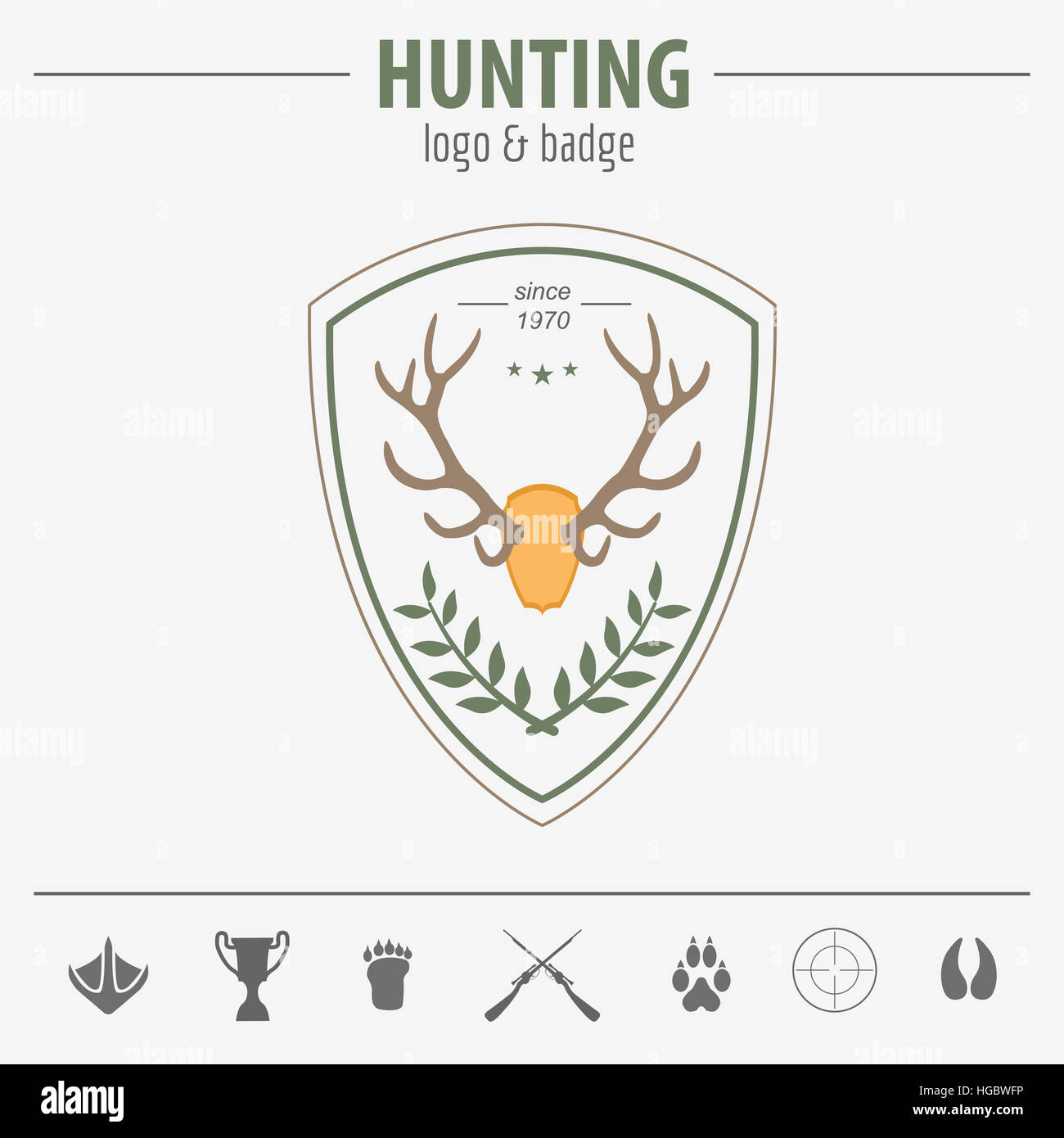 Hunting logo hi-res stock photography and images - Alamy