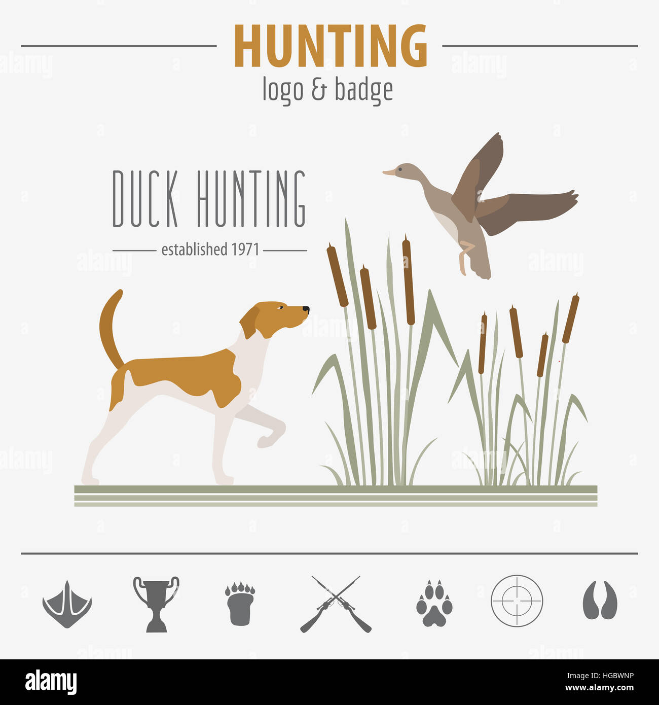 Hunting logo hi-res stock photography and images - Alamy
