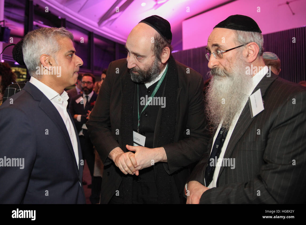 Sadiq Khan, Mark Regev and members of the Jewish community attend ...