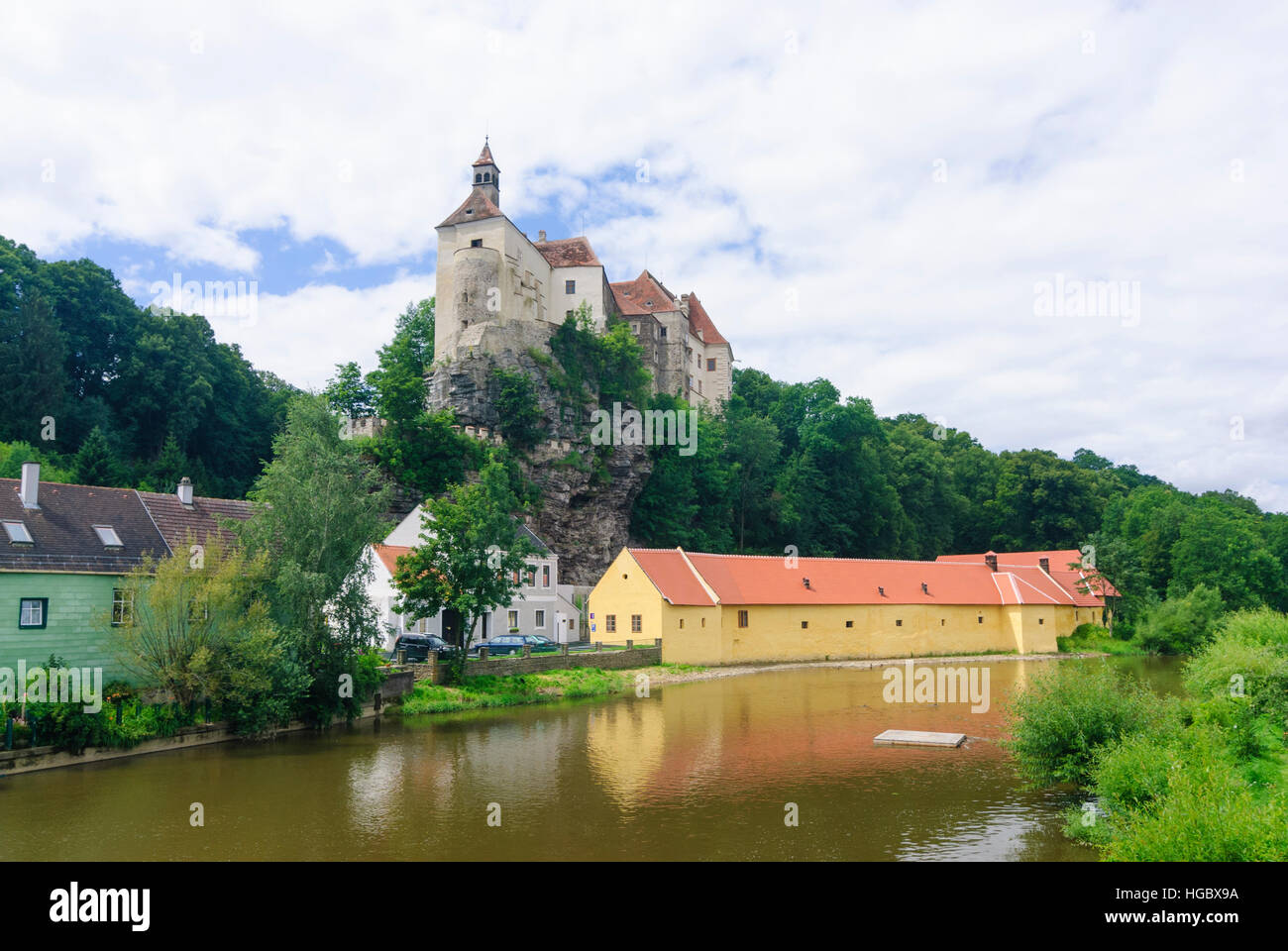 Raabs an der Thaya: Raab Castle over river Thaya, Waldviertel ...