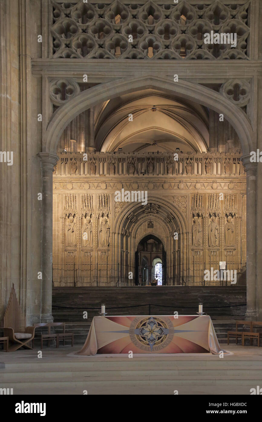 alter inside canterbury cathedral kent Stock Photo - Alamy