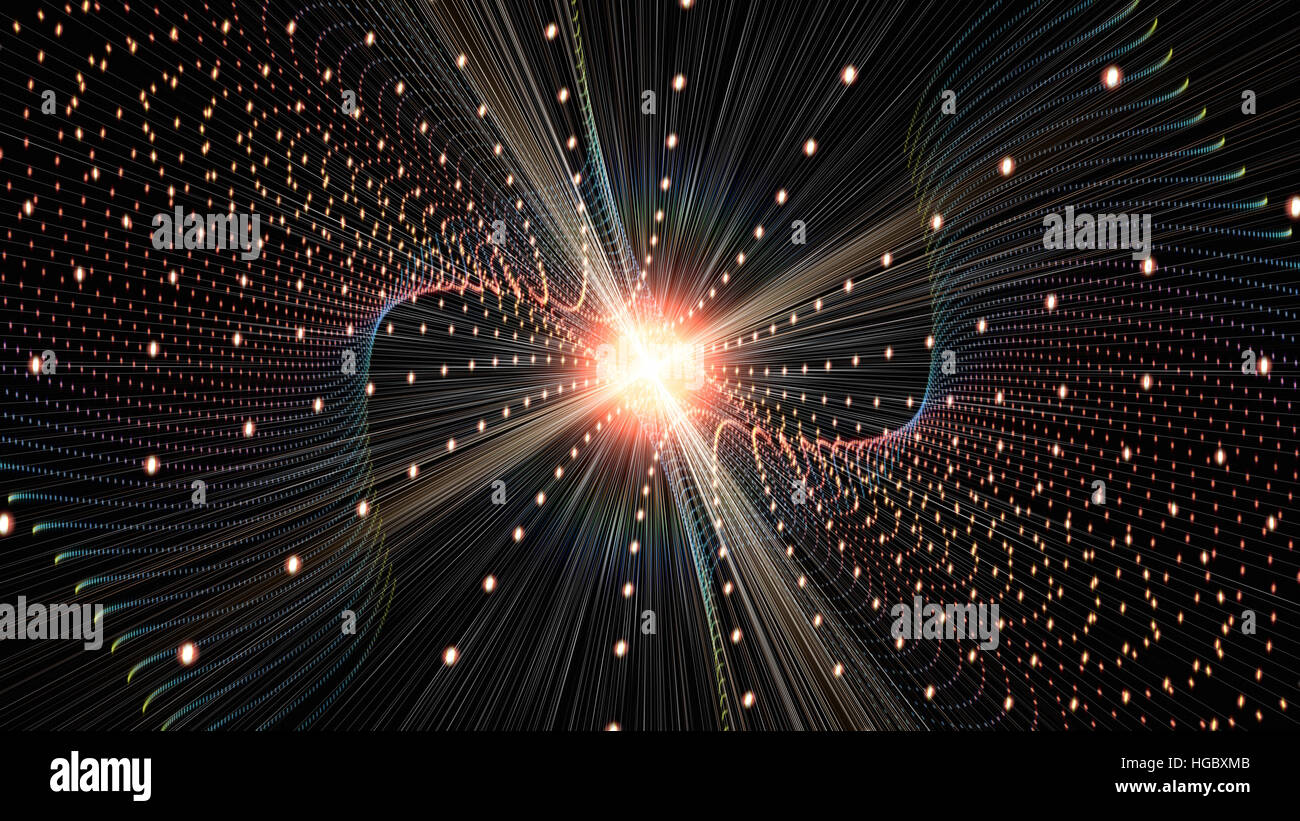 Futuristic particle wave background design with lights Stock Photo - Alamy