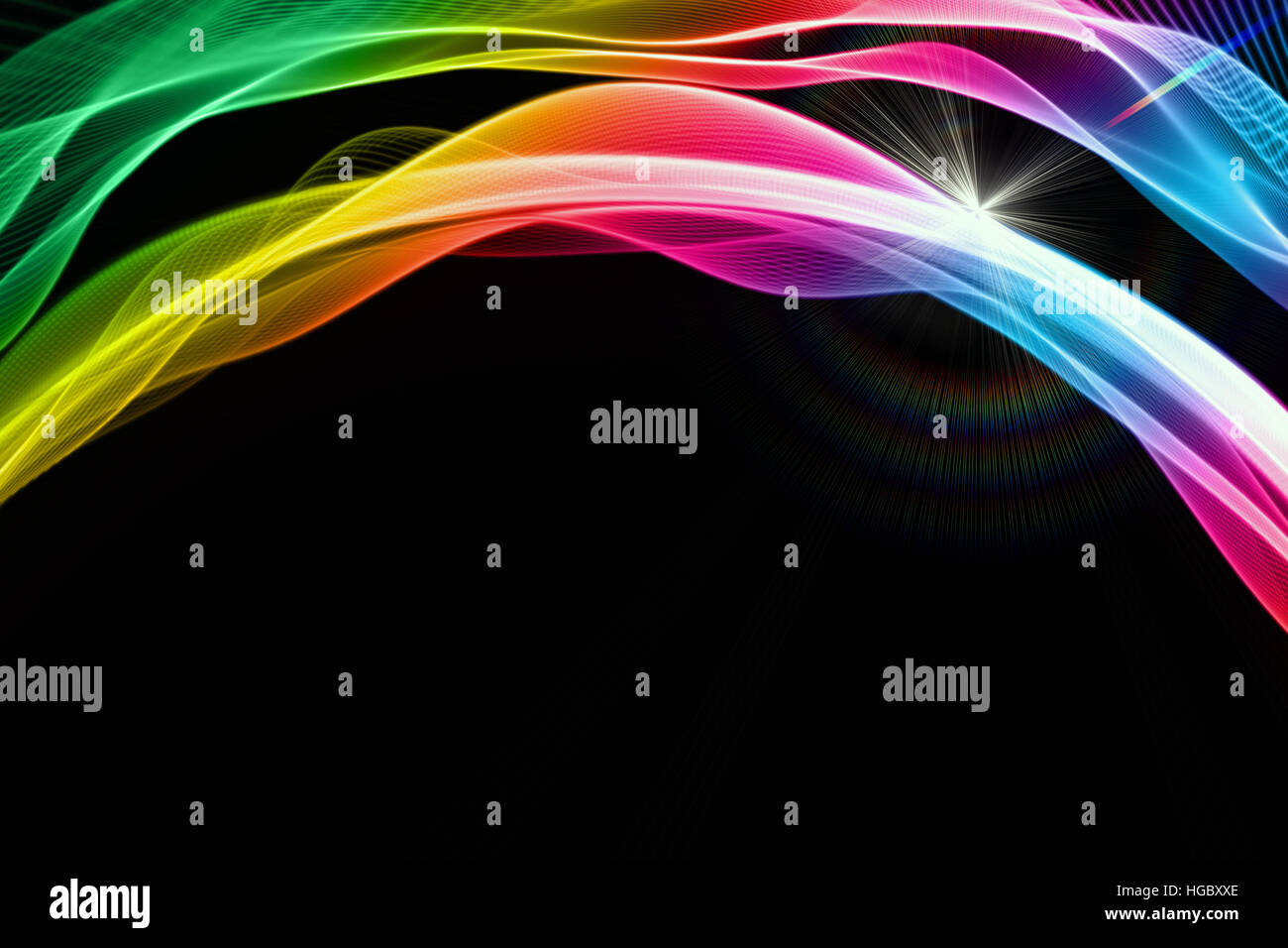 Futuristic technology wave background design with lights Stock Photo ...