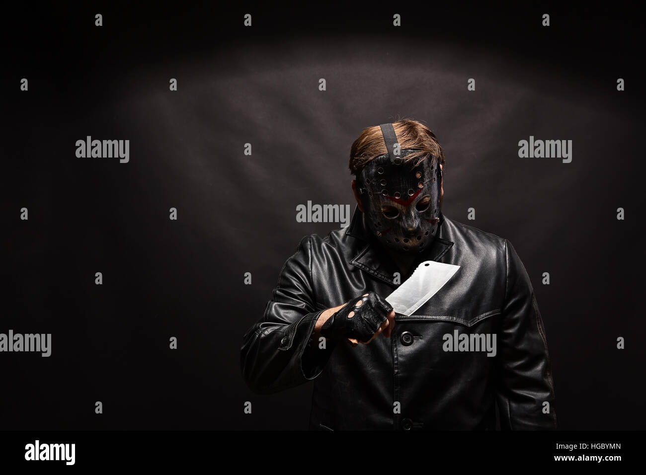 Bloody murderer in hockey mask hi-res stock photography and images - Alamy