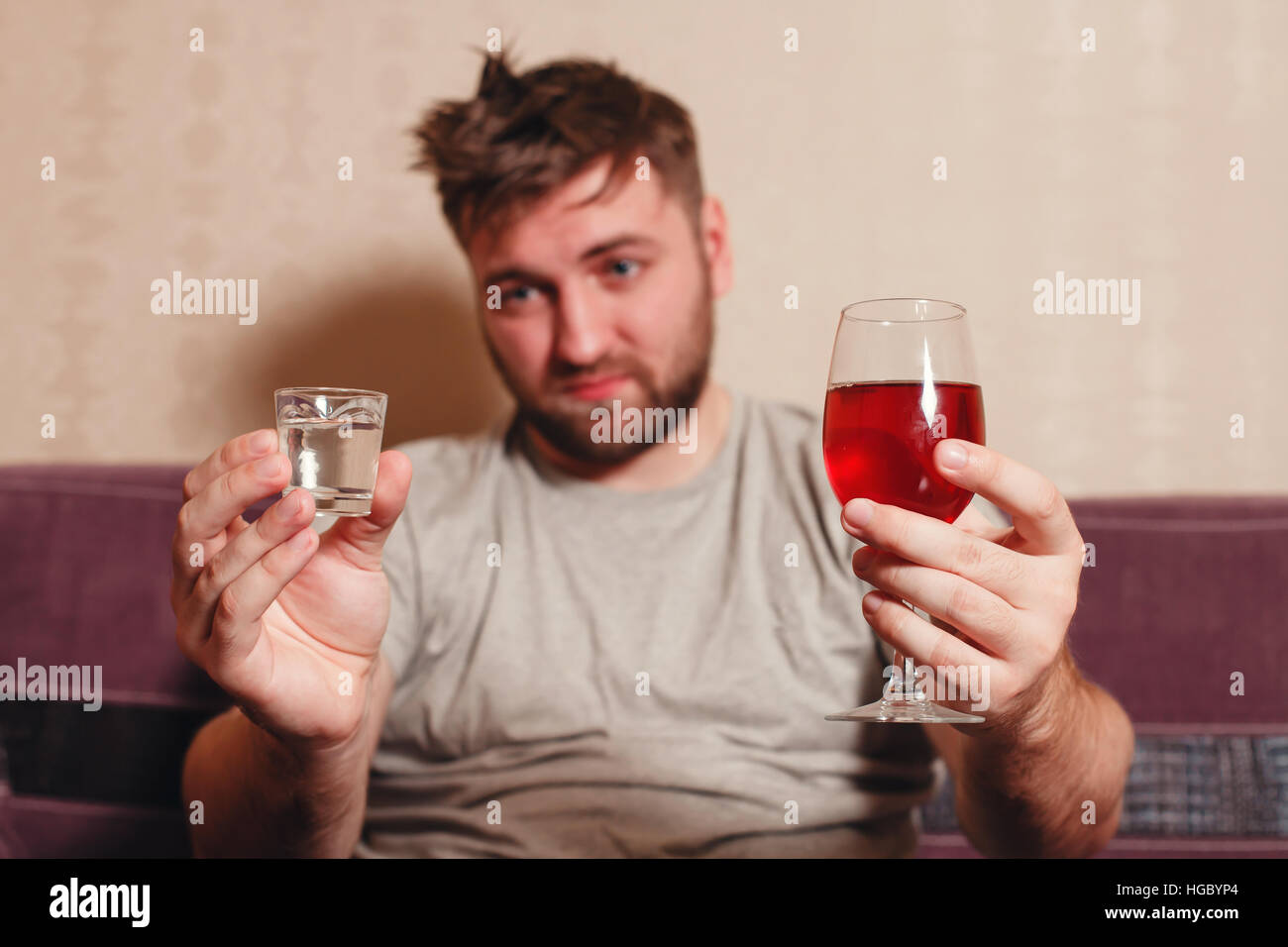 Man sleeping after drinking alcohol hi-res stock photography and images ...