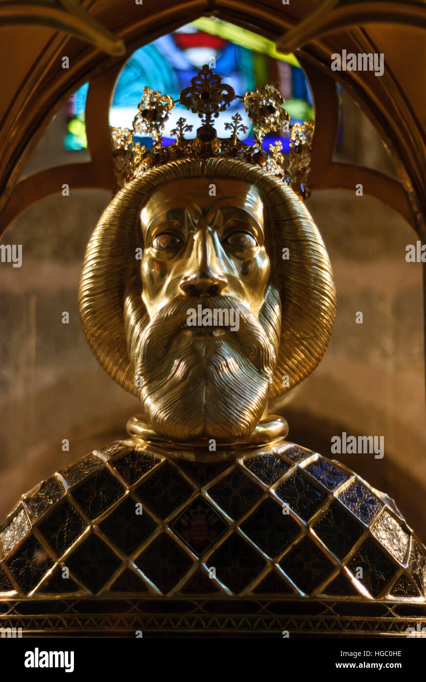 The head reliquary of king ladislaus the saint hi-res stock photography ...