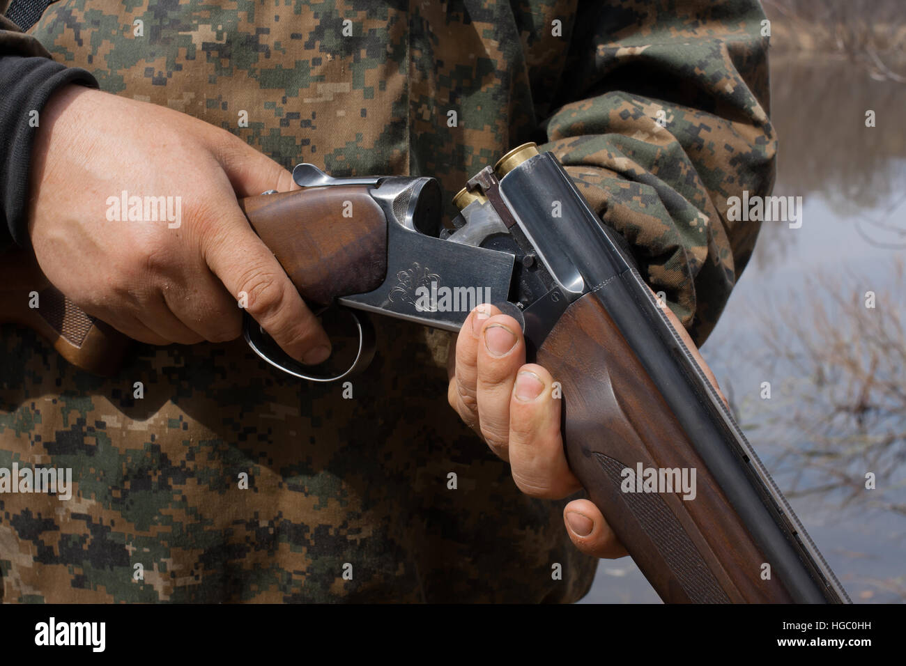 Two barrel shotgun hi-res stock photography and images - Alamy