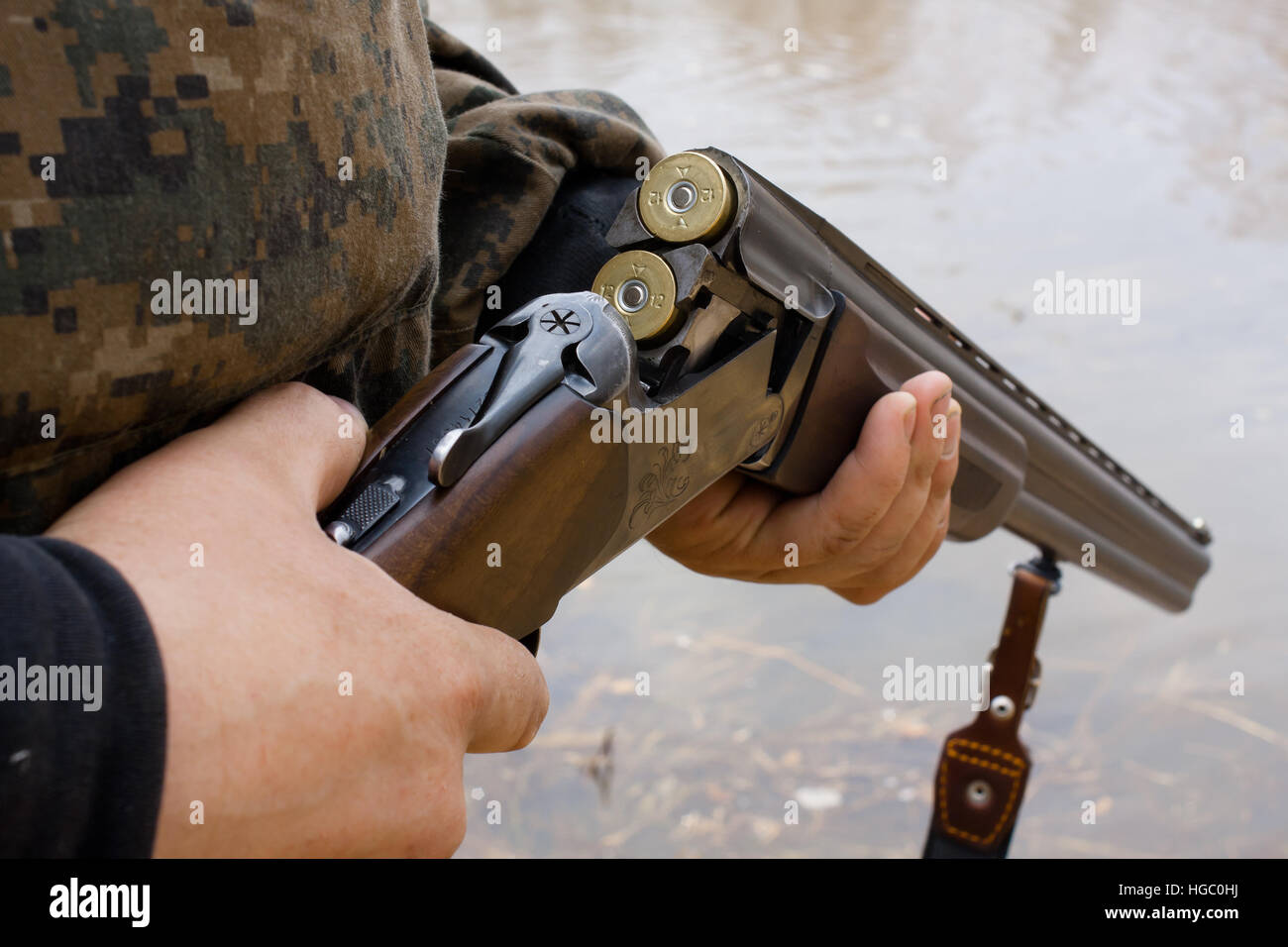 loading sporting gun Stock Photo - Alamy