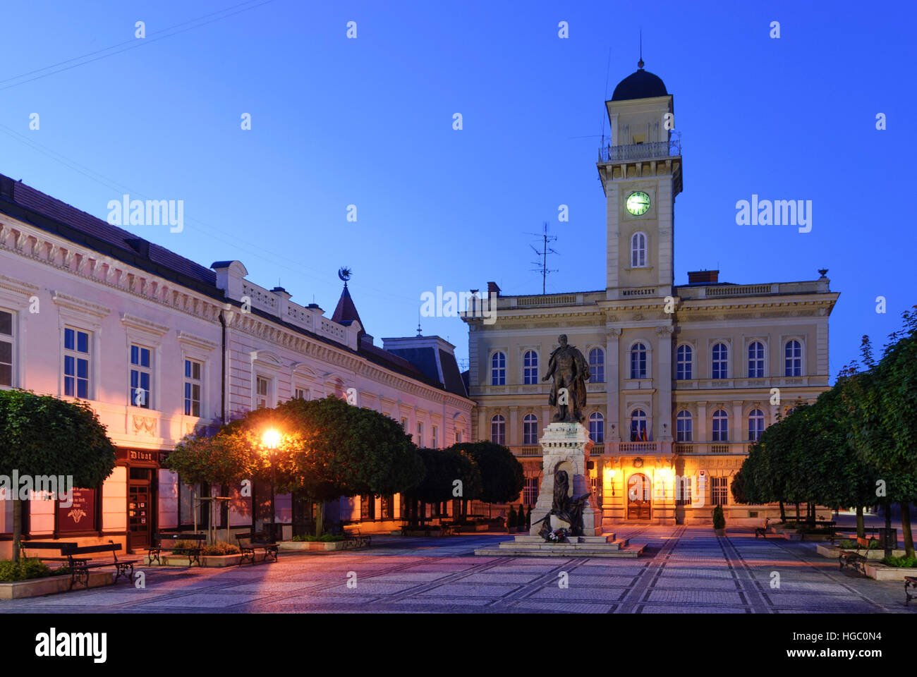 Komarno (Komorn): City hall and Zichy palace, , , Slovakia Stock Photo ...