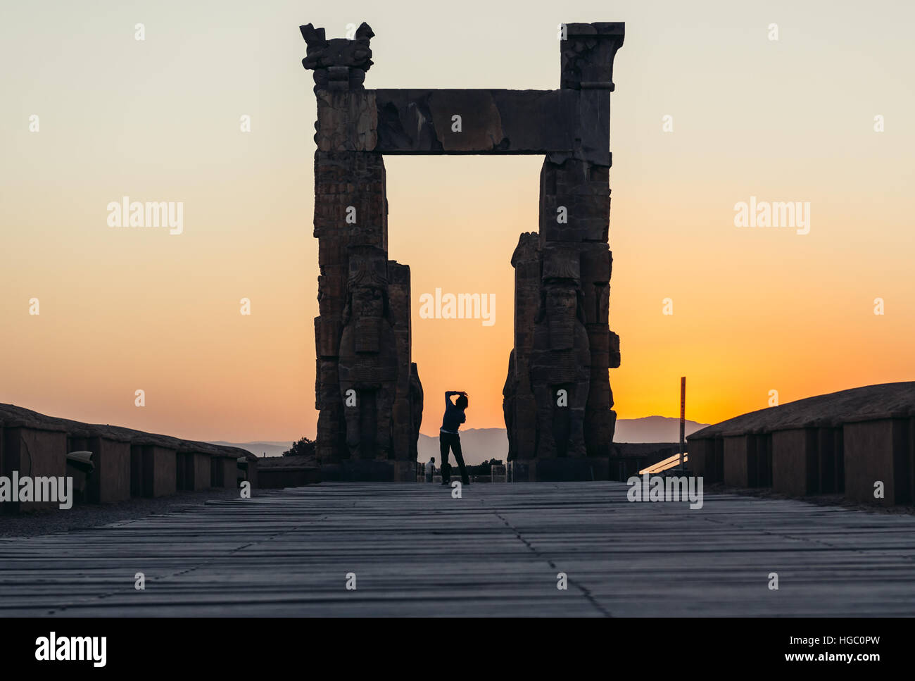 Ruins of the Gate of All Nations, part of Persepolis ancient city of ...
