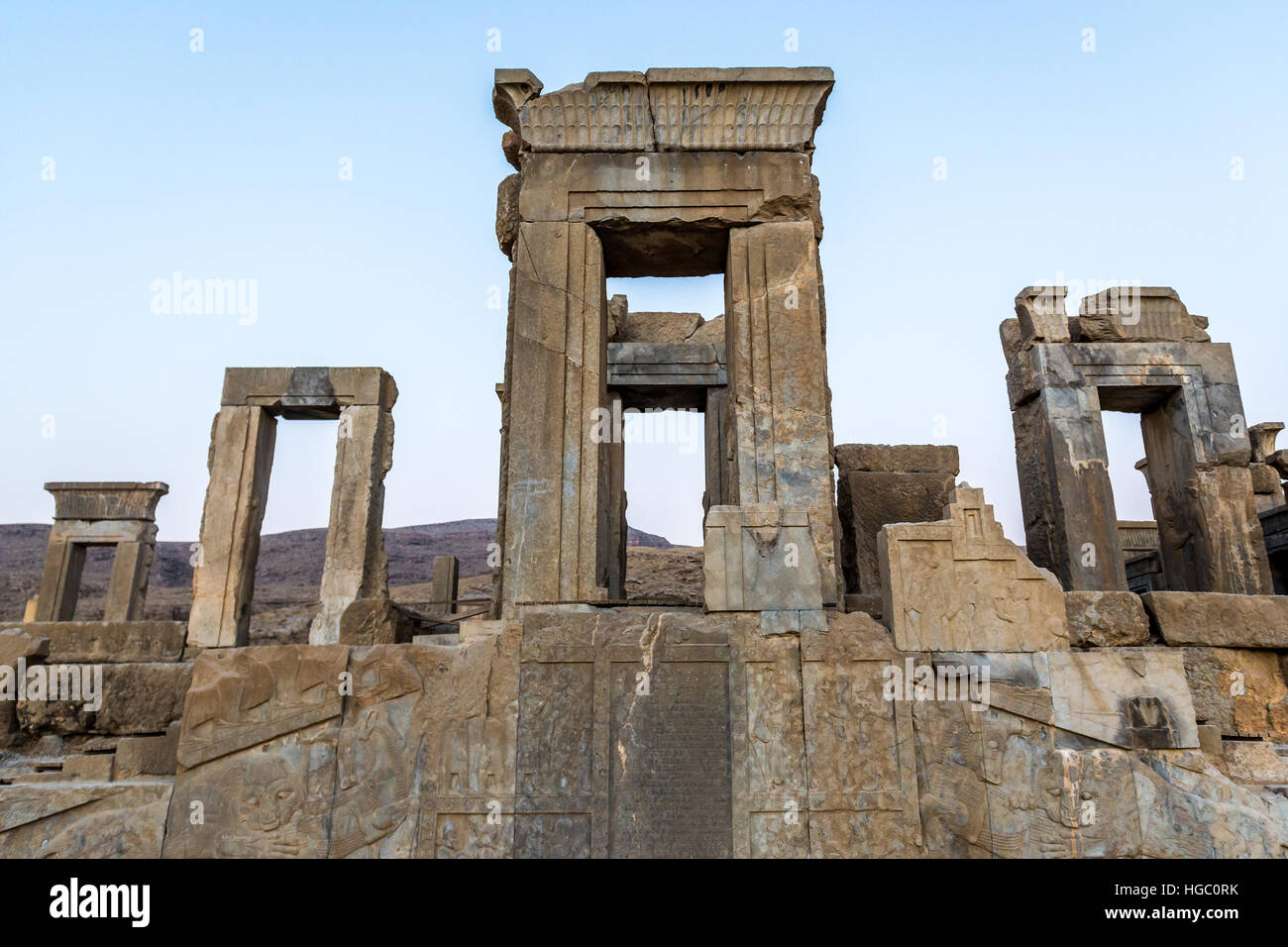 Ruins of Palace of Darius the Great called Tachara in ancient ...