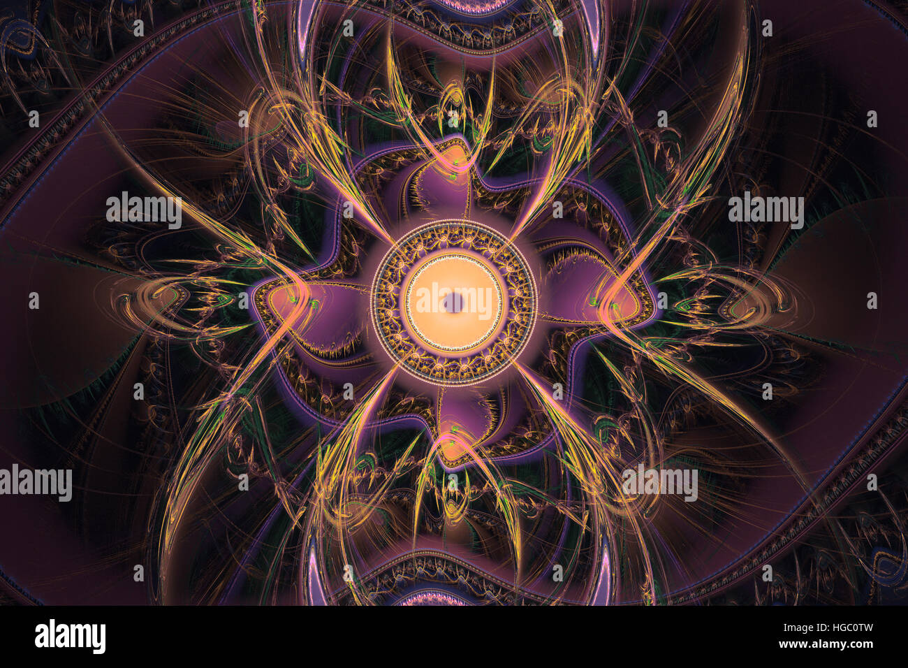 Perfection in geometry. Beautiful fractal frequency shapes Illustration ...