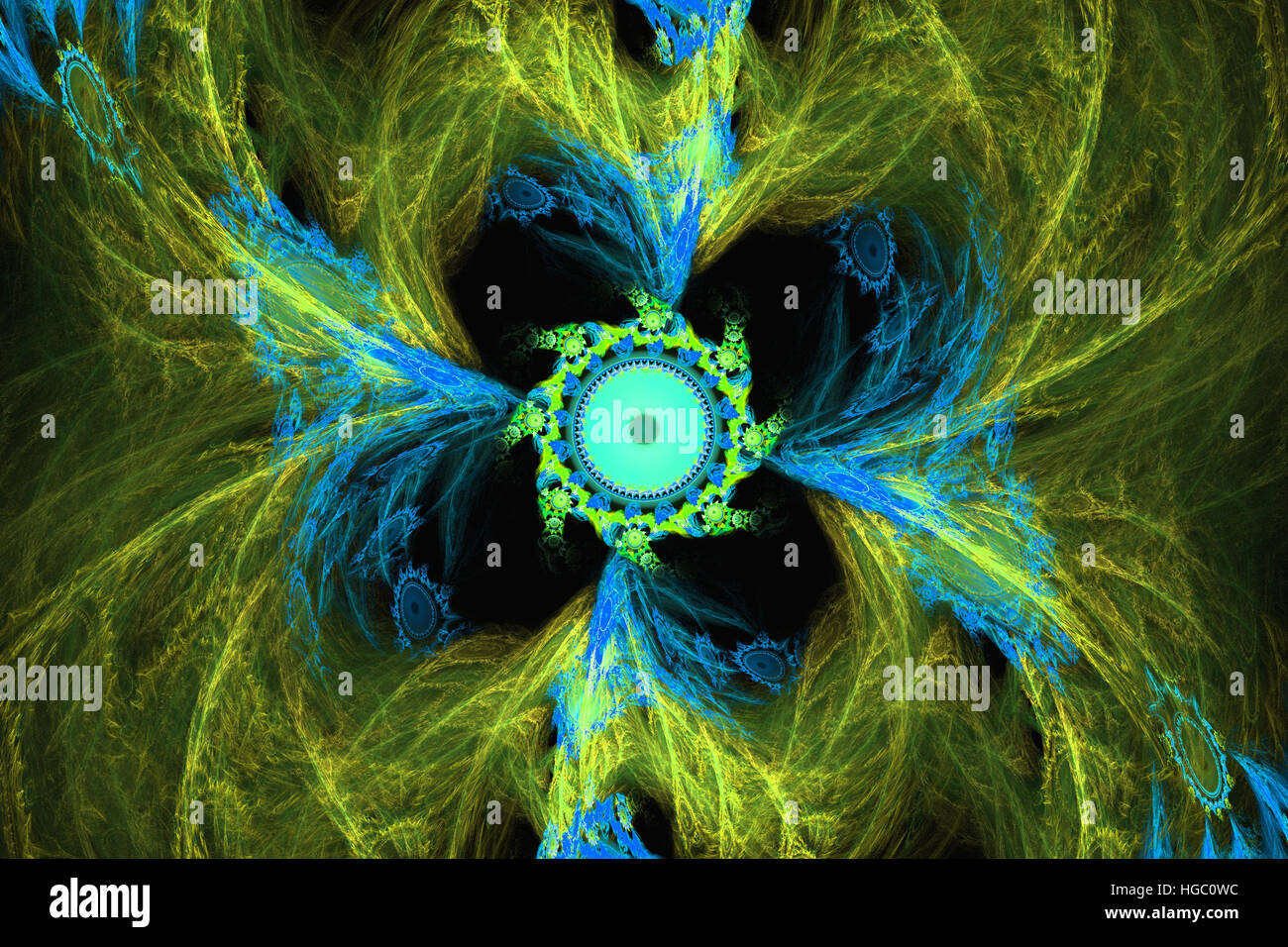 Perfection in geometry. Beautiful fractal frequency shapes Illustration ...