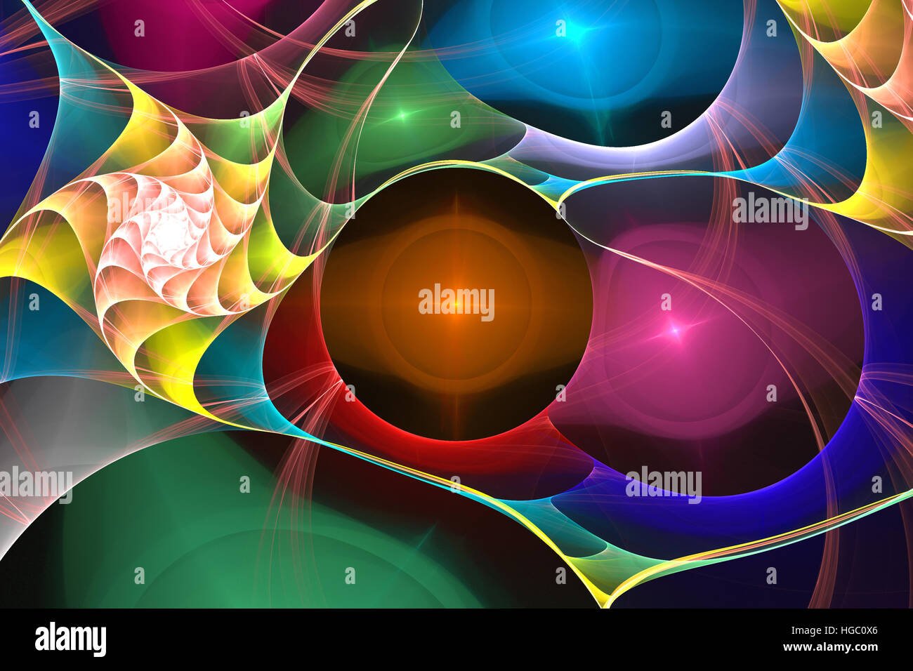 Perfection in geometry. Beautiful fractal frequency shapes Illustration ...