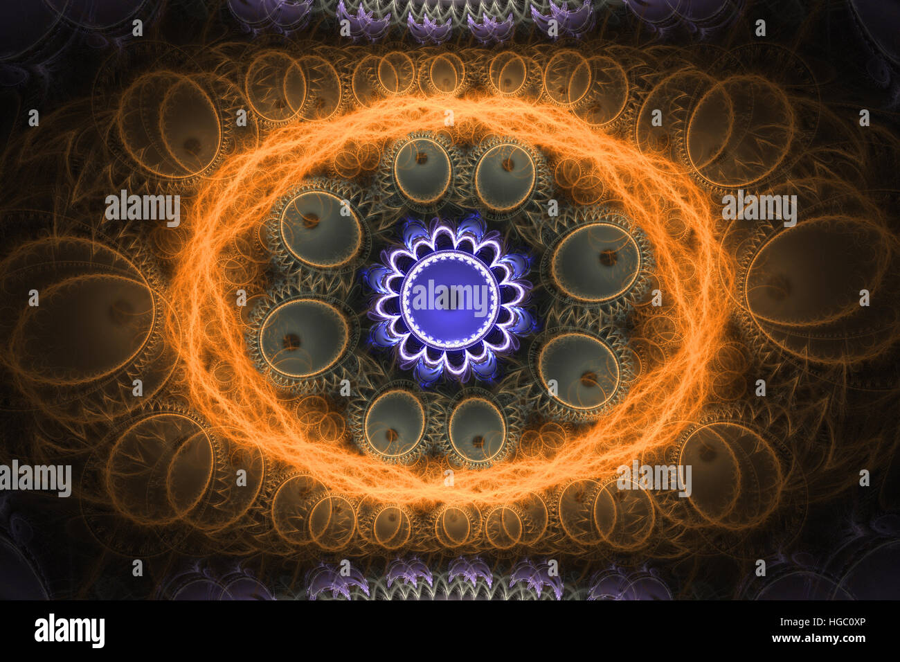 Perfection in geometry. Beautiful fractal frequency shapes Illustration ...