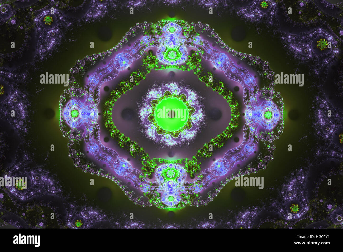 Perfection in geometry. Beautiful fractal frequency shapes Illustration ...