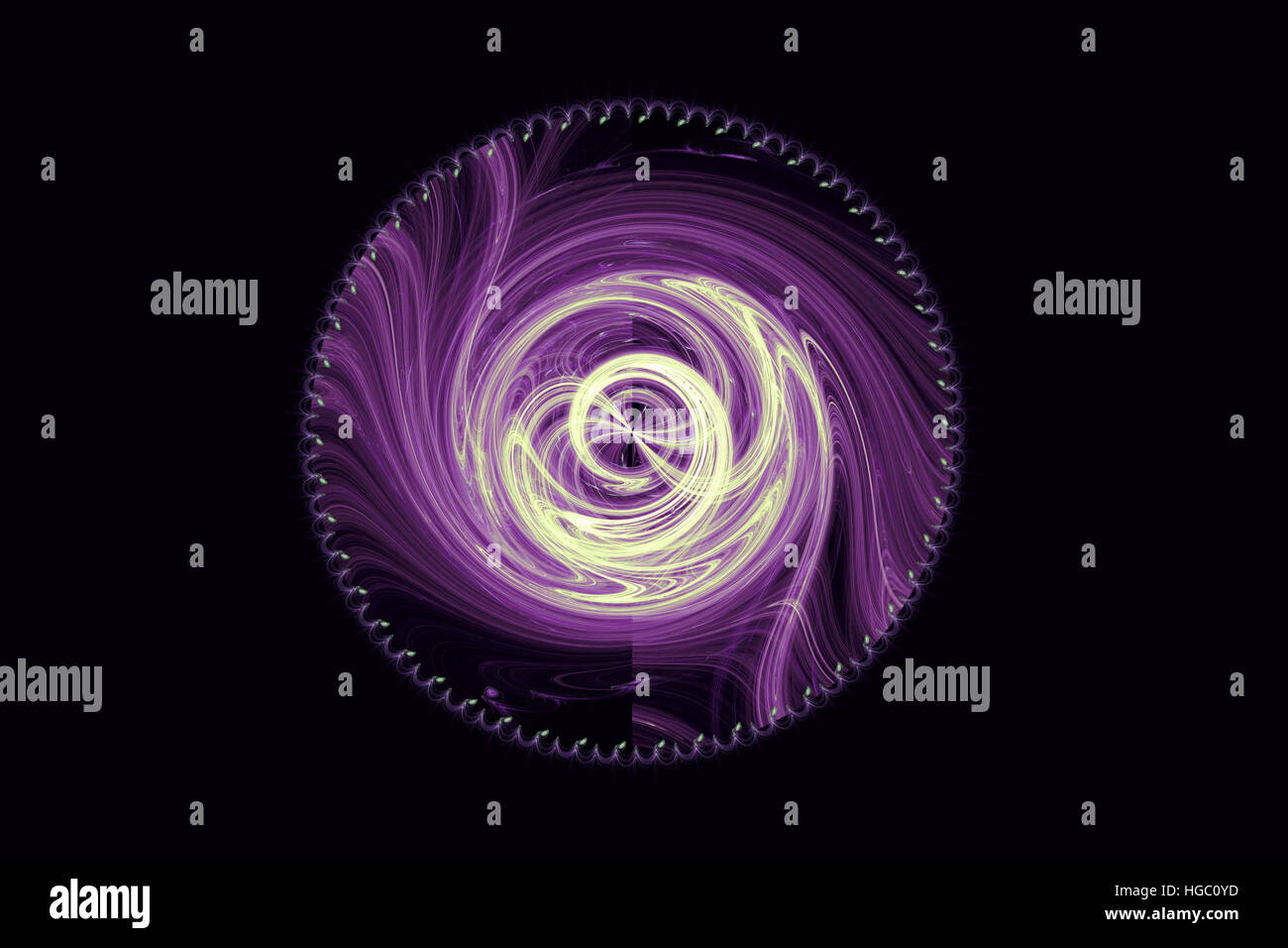 Perfection in geometry. Beautiful fractal frequency shapes Illustration ...