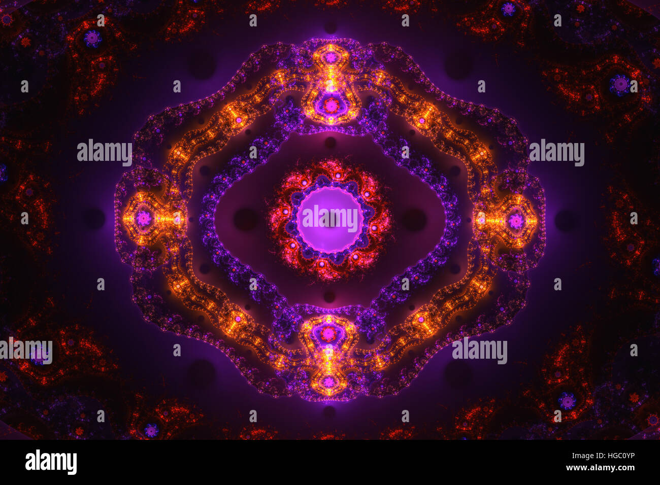 Perfection in geometry. Beautiful fractal frequency shapes Illustration ...