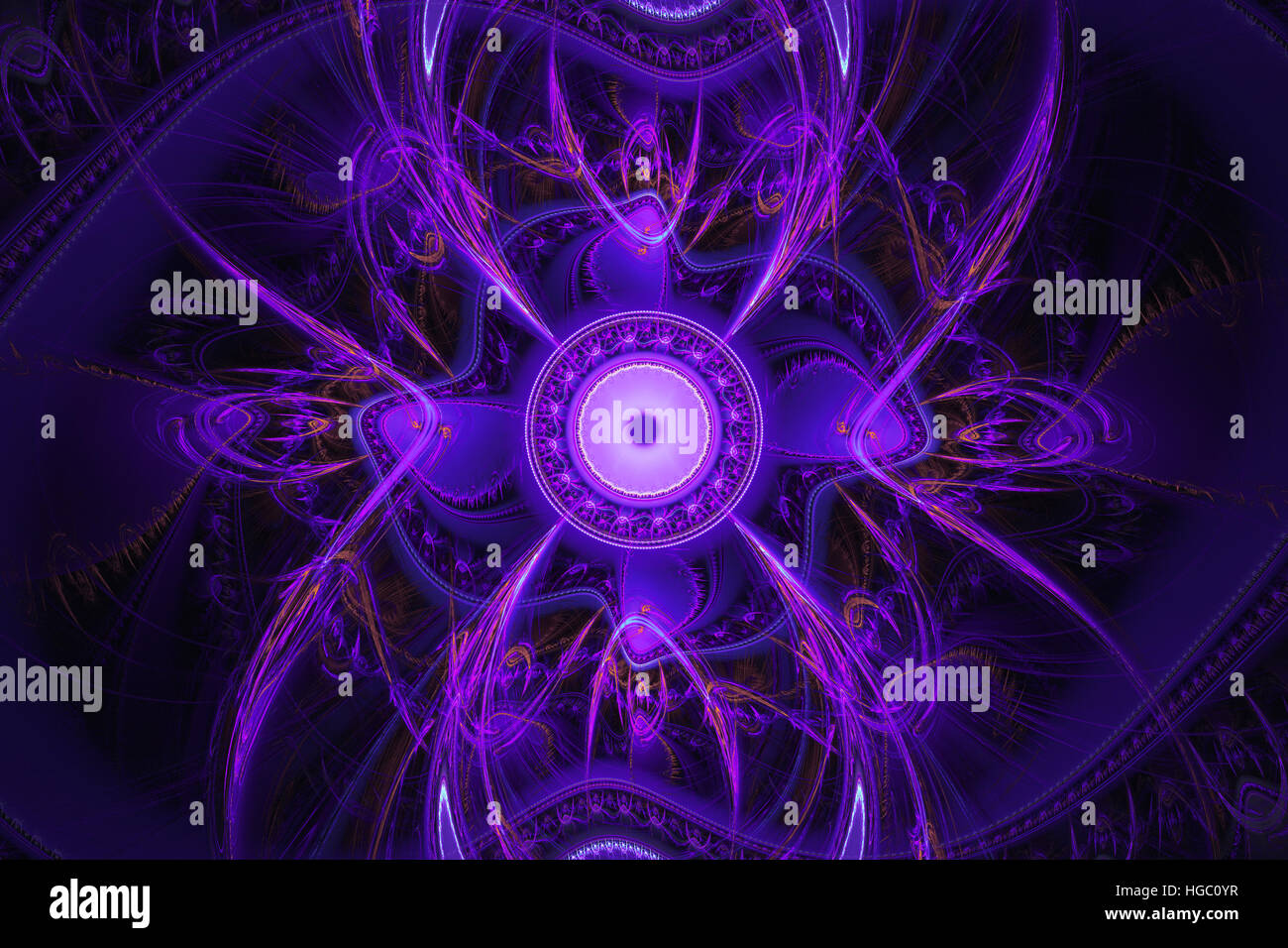 Perfection in geometry. Beautiful fractal frequency shapes Illustration ...