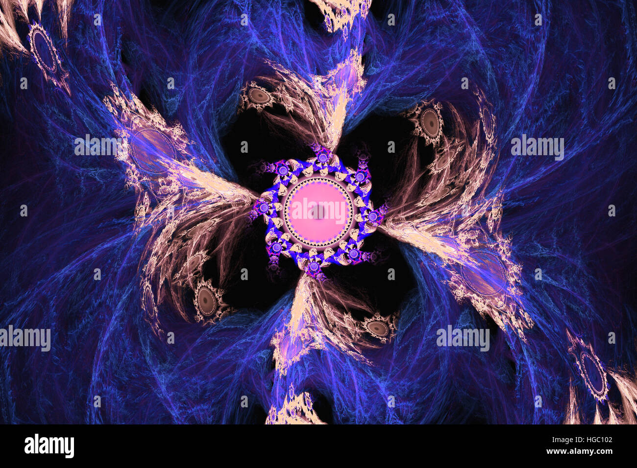 Perfection in geometry. Beautiful fractal frequency shapes Illustration ...