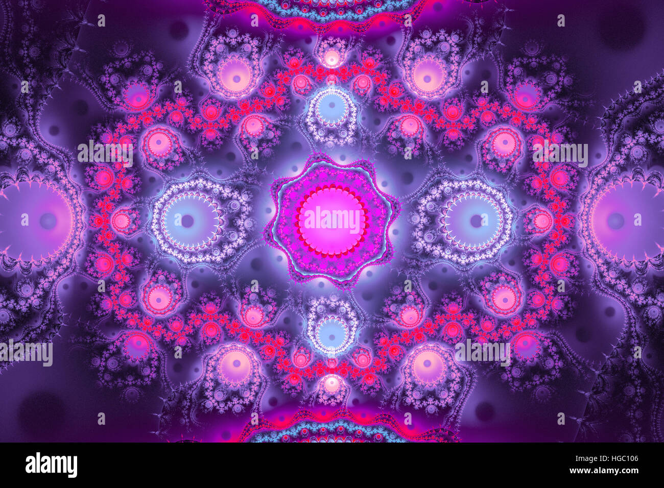 Perfection in geometry. Beautiful fractal frequency shapes Illustration ...