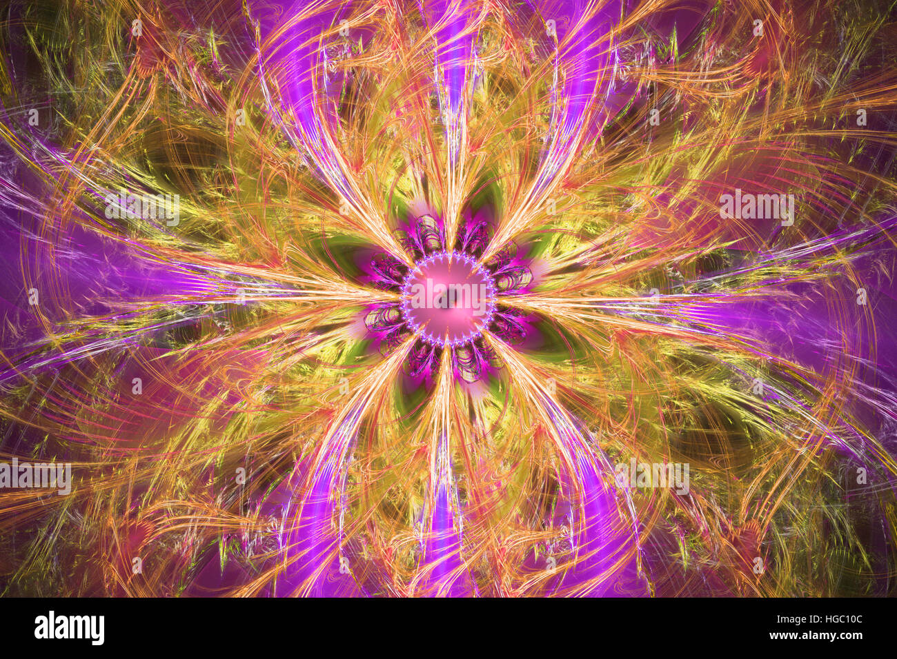 Perfection in geometry. Beautiful fractal frequency shapes Illustration ...